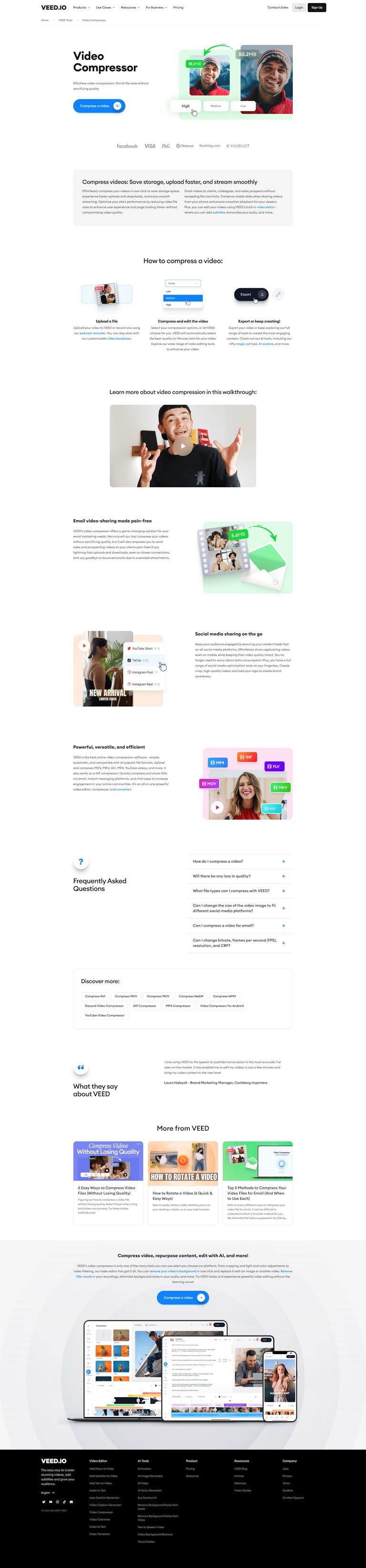 Free Video Compressor B2B tool driving 393,000 monthly visits