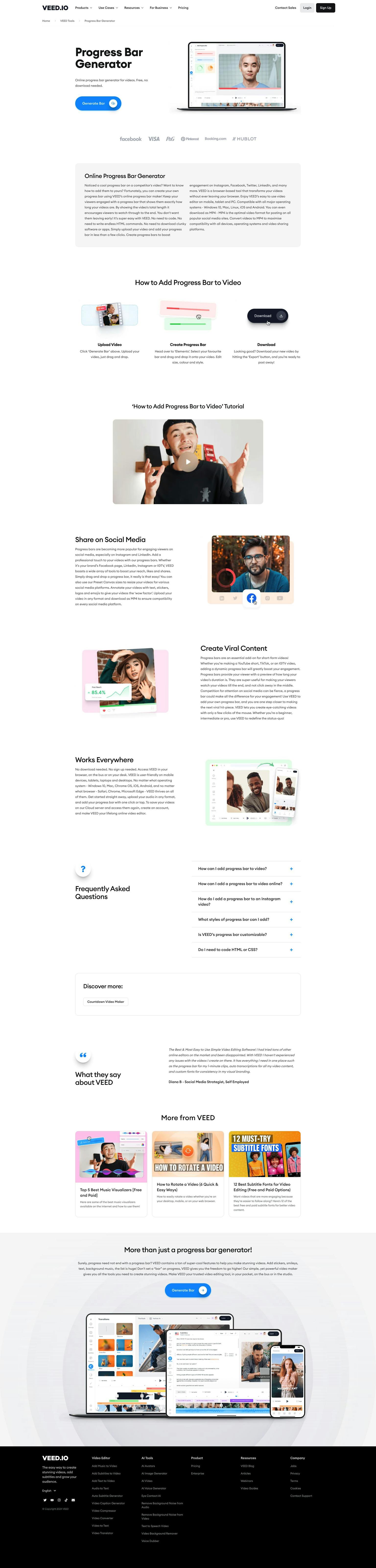 Free Progress Bar Generator B2B tool driving 117 monthly visits