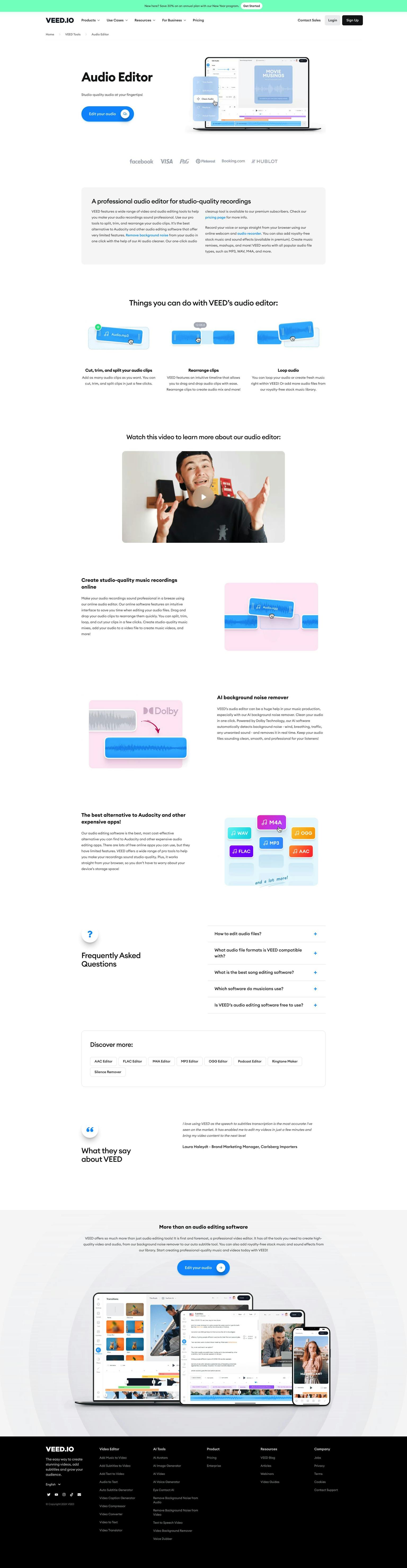 Free Audio Editor B2B tool driving 58,200 monthly visits