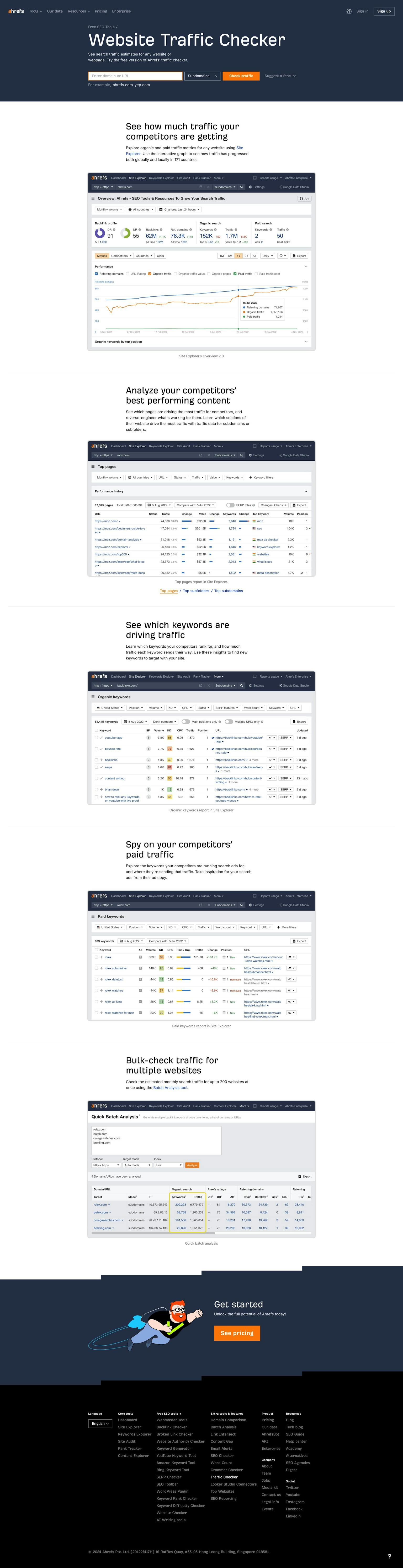 Free Traffic Checker B2B tool driving 98,700 monthly visits