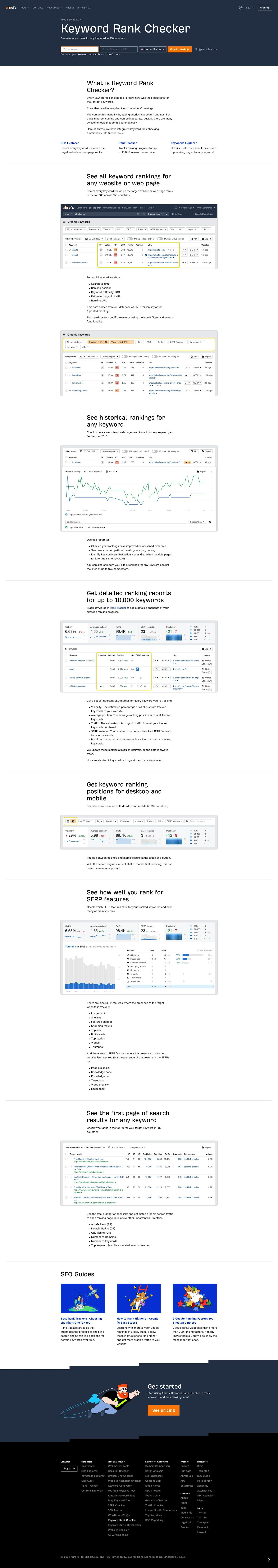 Free Keyword Rank Checker B2B tool driving 162,500 monthly visits