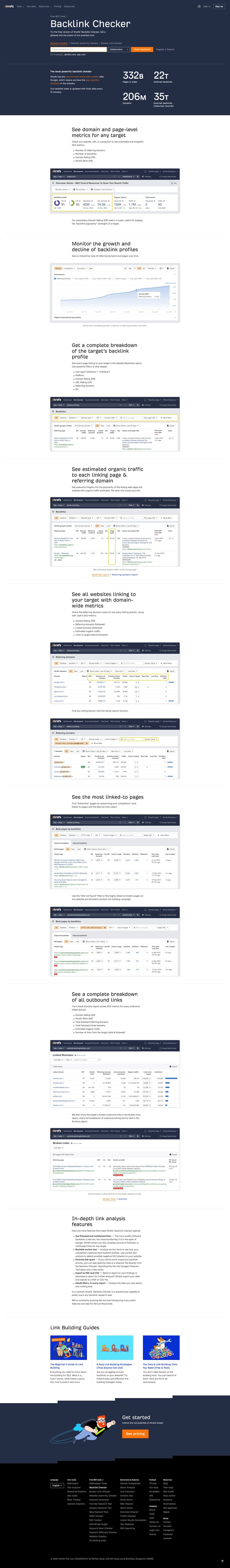 Free Backlink Checker B2B tool driving 161,700 monthly visits