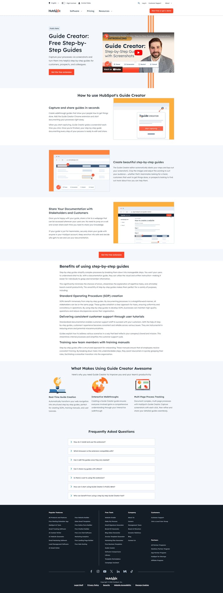 Free Guide Creator B2B tool driving 428 monthly visits
