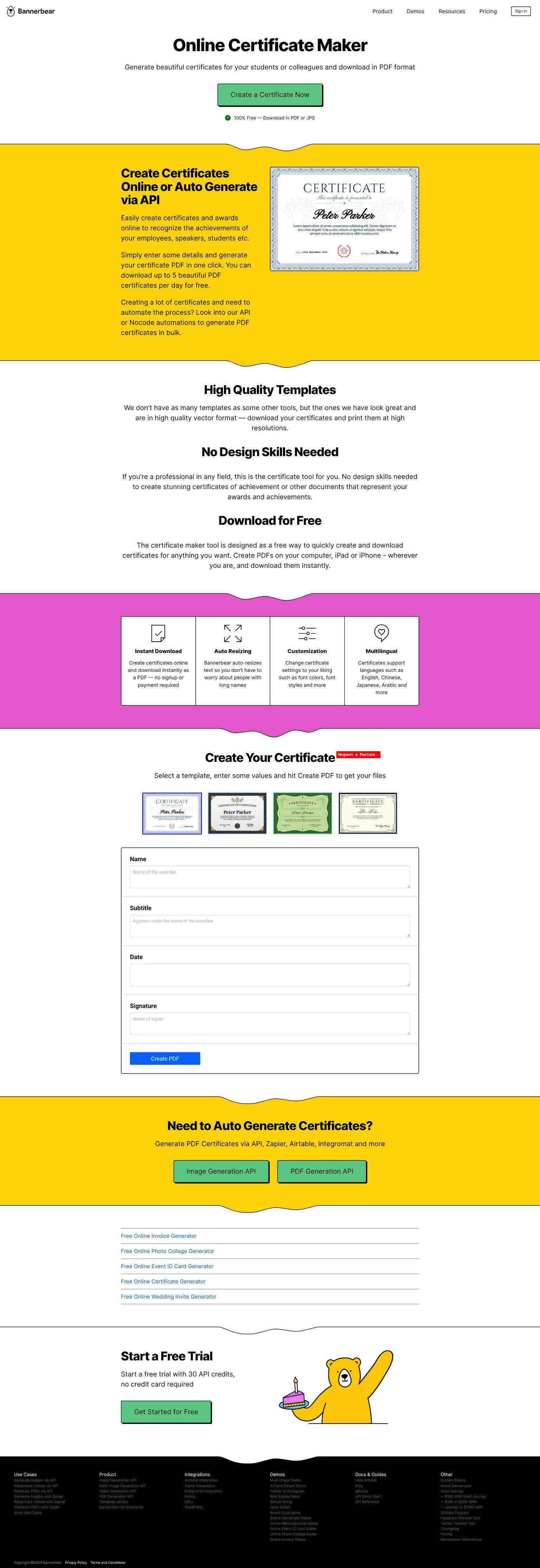 Free Online Certificate Maker B2B tool driving 11,709 monthly visits