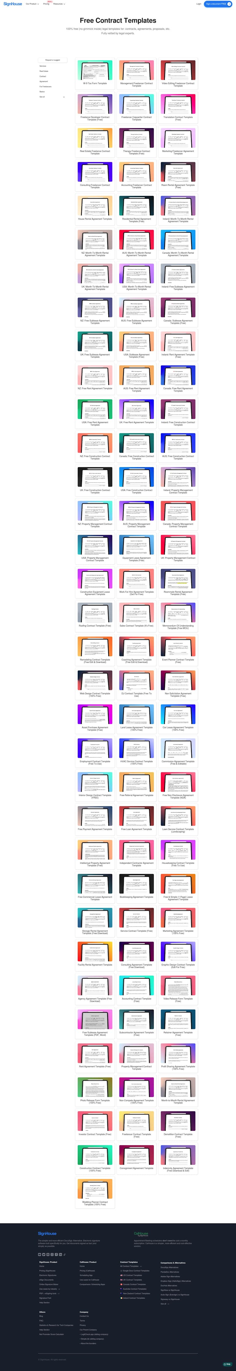 Free Free Contract Templates B2B tool driving 475 monthly visits