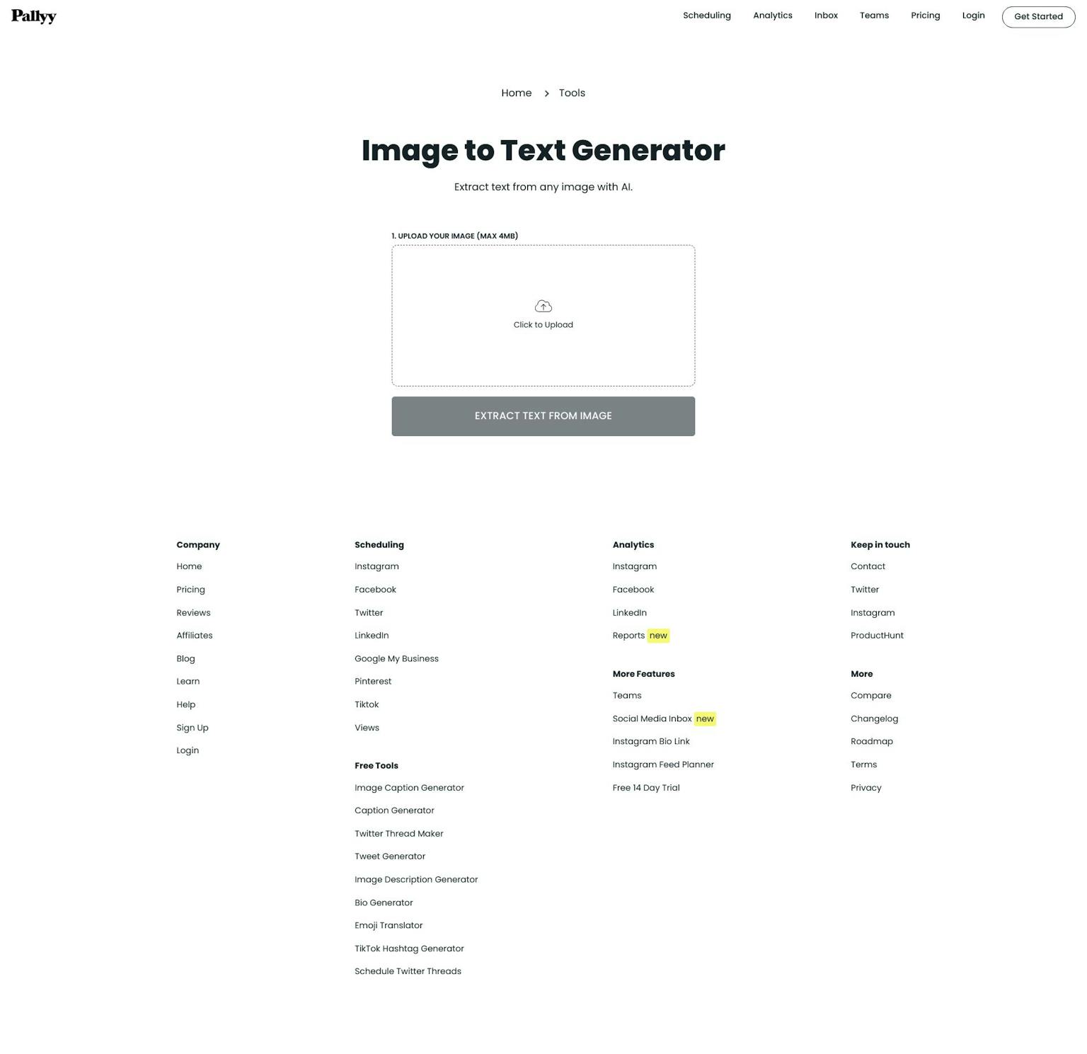 Free Image to Text Generator B2B tool driving 26 monthly visits
