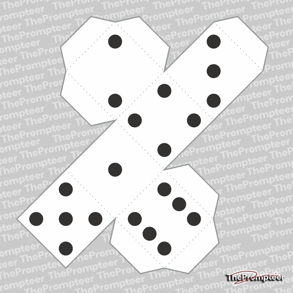 gota: Papercraft #001 | Dado de 6 faces P&B