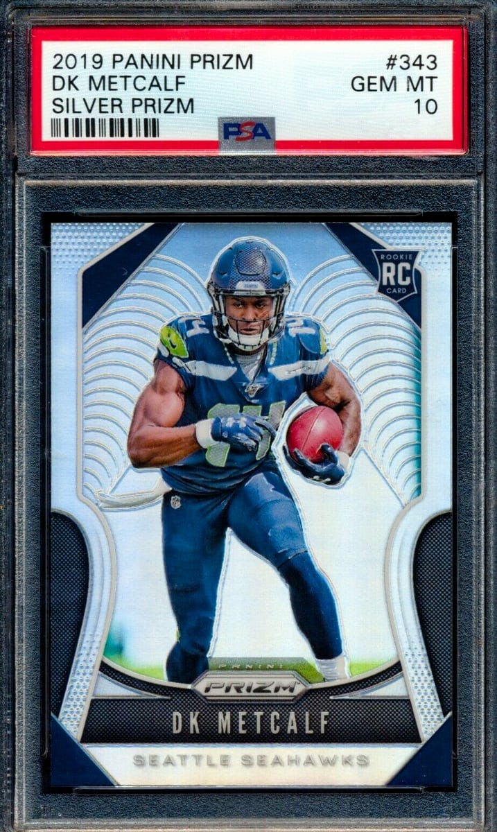 Graded 2019 Panini Prizm DK Metcalf #343 Rookie RC Football, 60% OFF