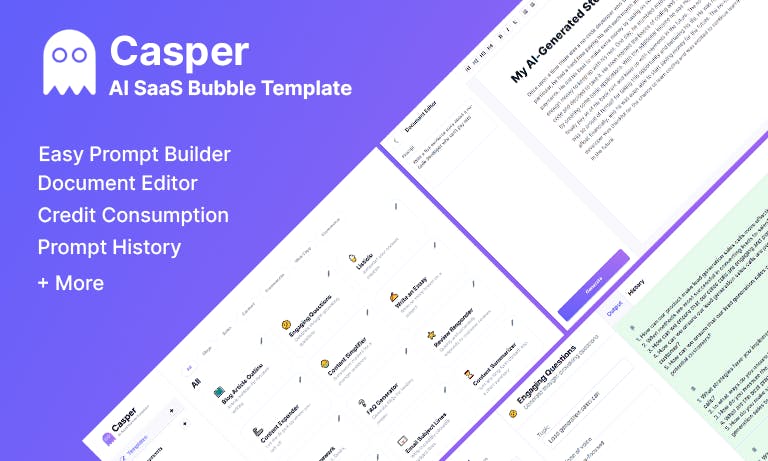 Casper - AI SaaS Bubble Template