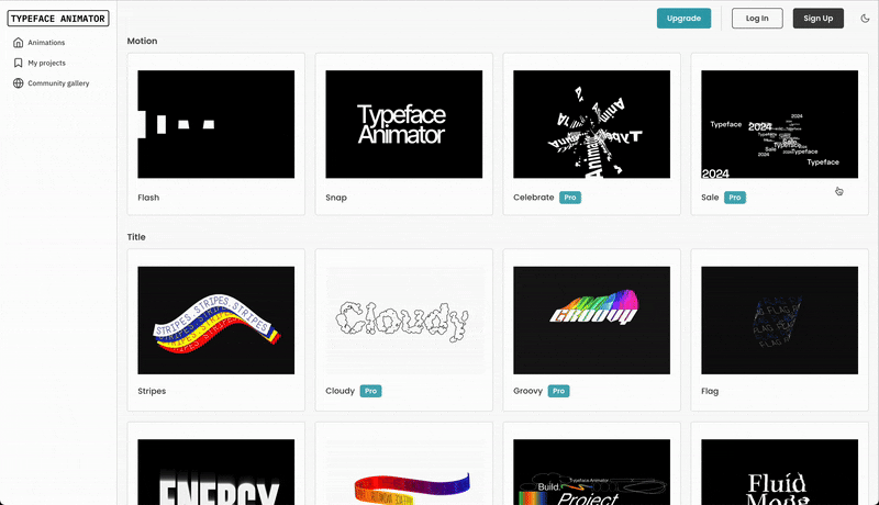 Home | Typeface Animator