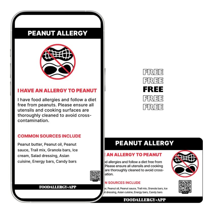 Food Allergy Cards for Travel - Customize, Download or Print