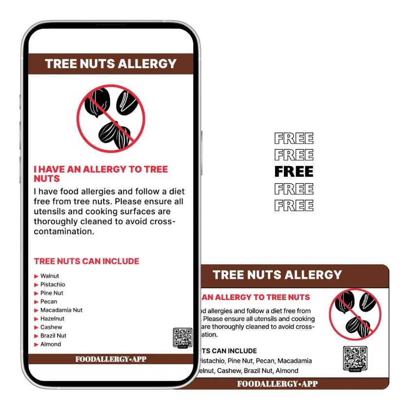 Food Allergy Cards for Travel - Customize, Download or Print