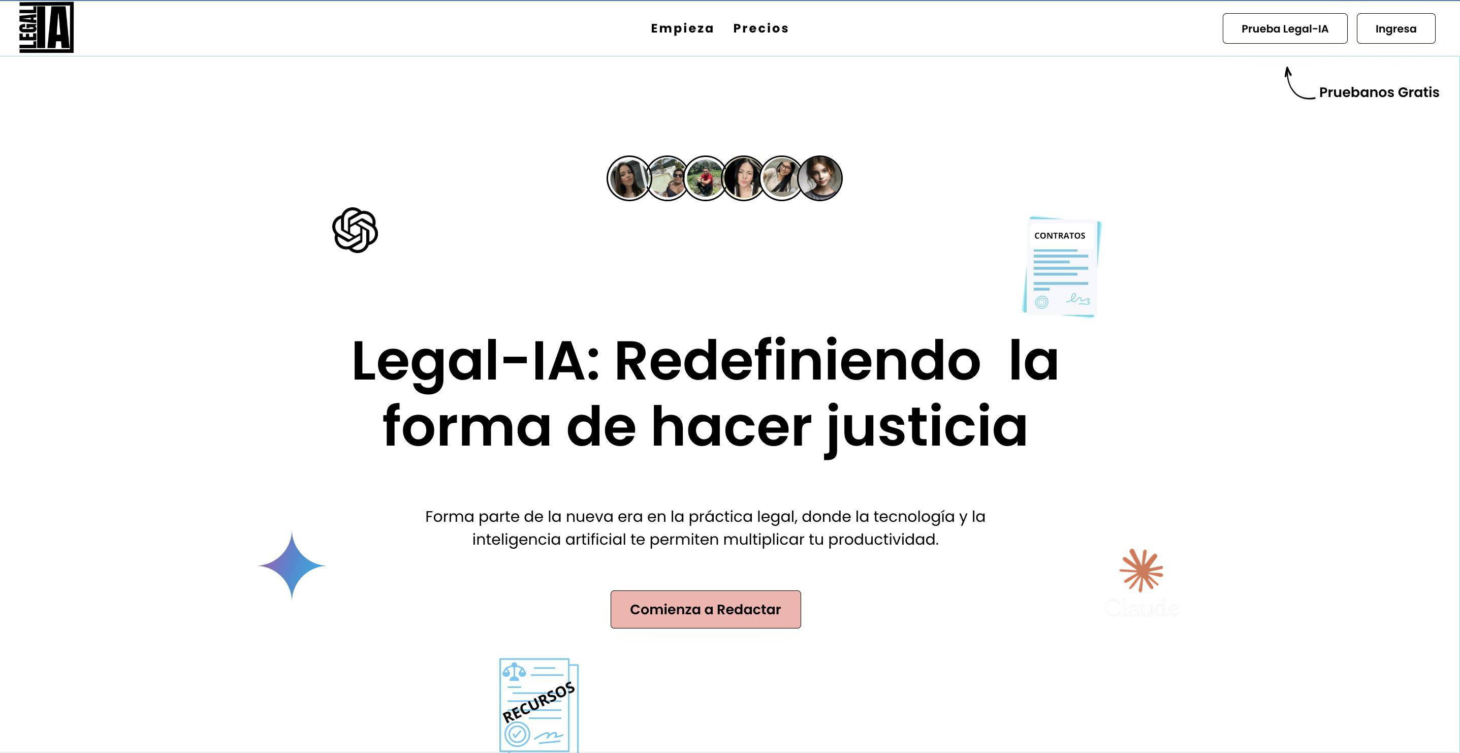 Empieza a generar documentos legales con IA en minutos.
