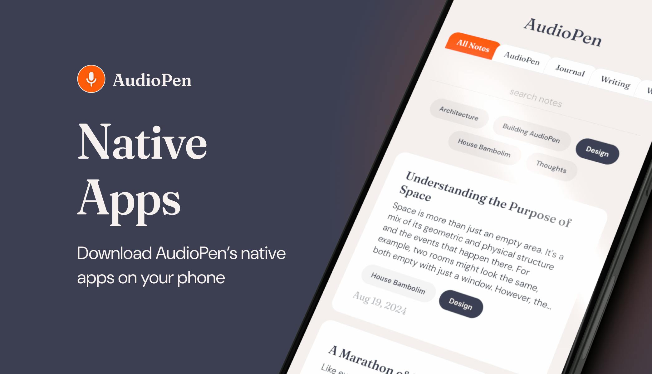 AudioPen | Native apps