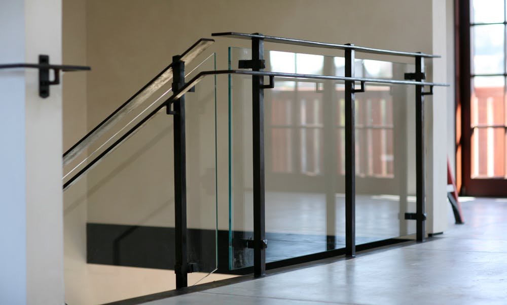 Matte Black Custom Steel & Glass Railing