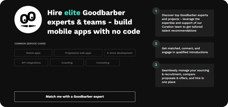 Hire Goodbarber experts I Codemap