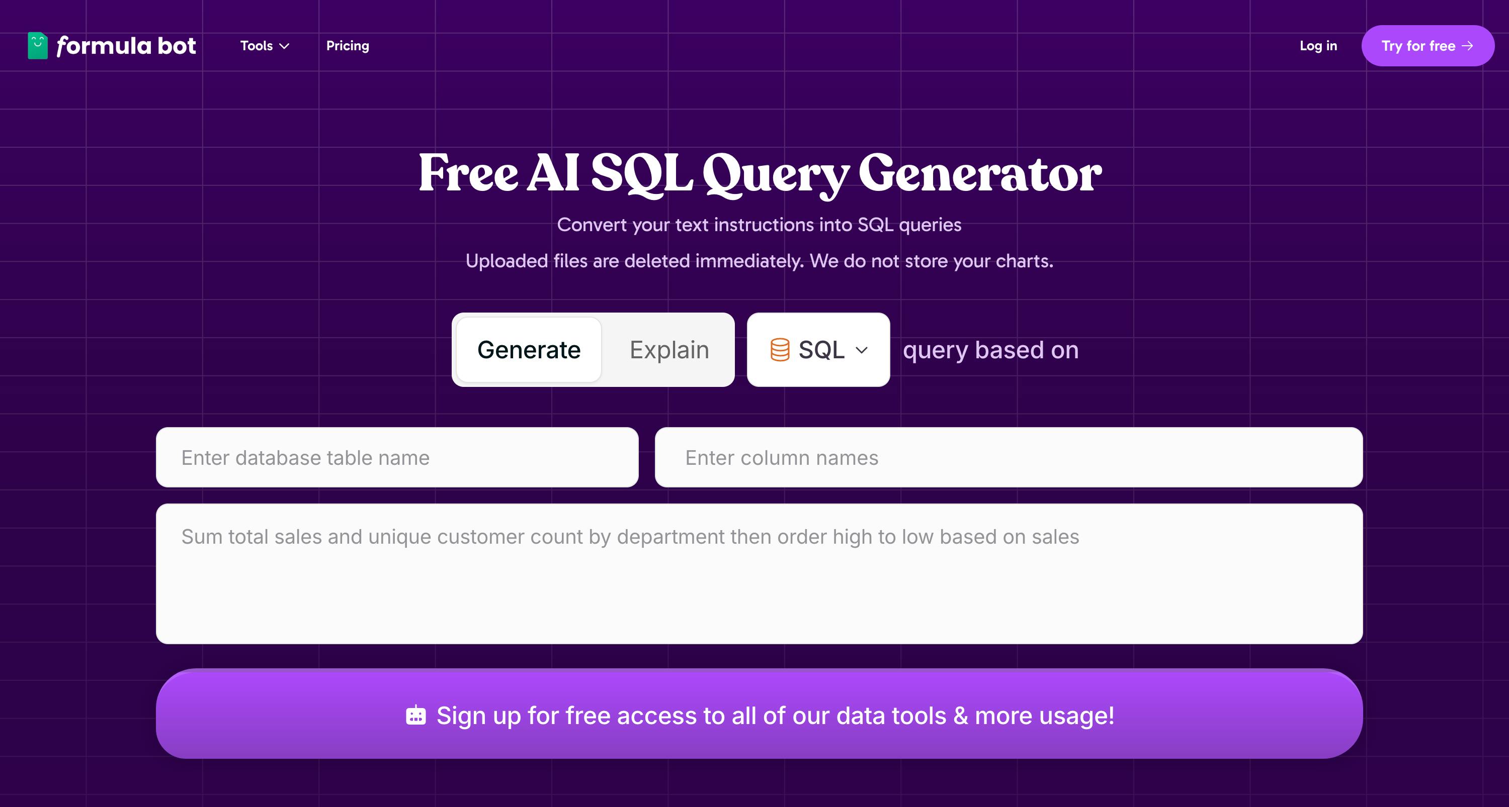 SQL Query Generator Free AI No Sign up Required SQL Query Generator Free AI No Sign up Required