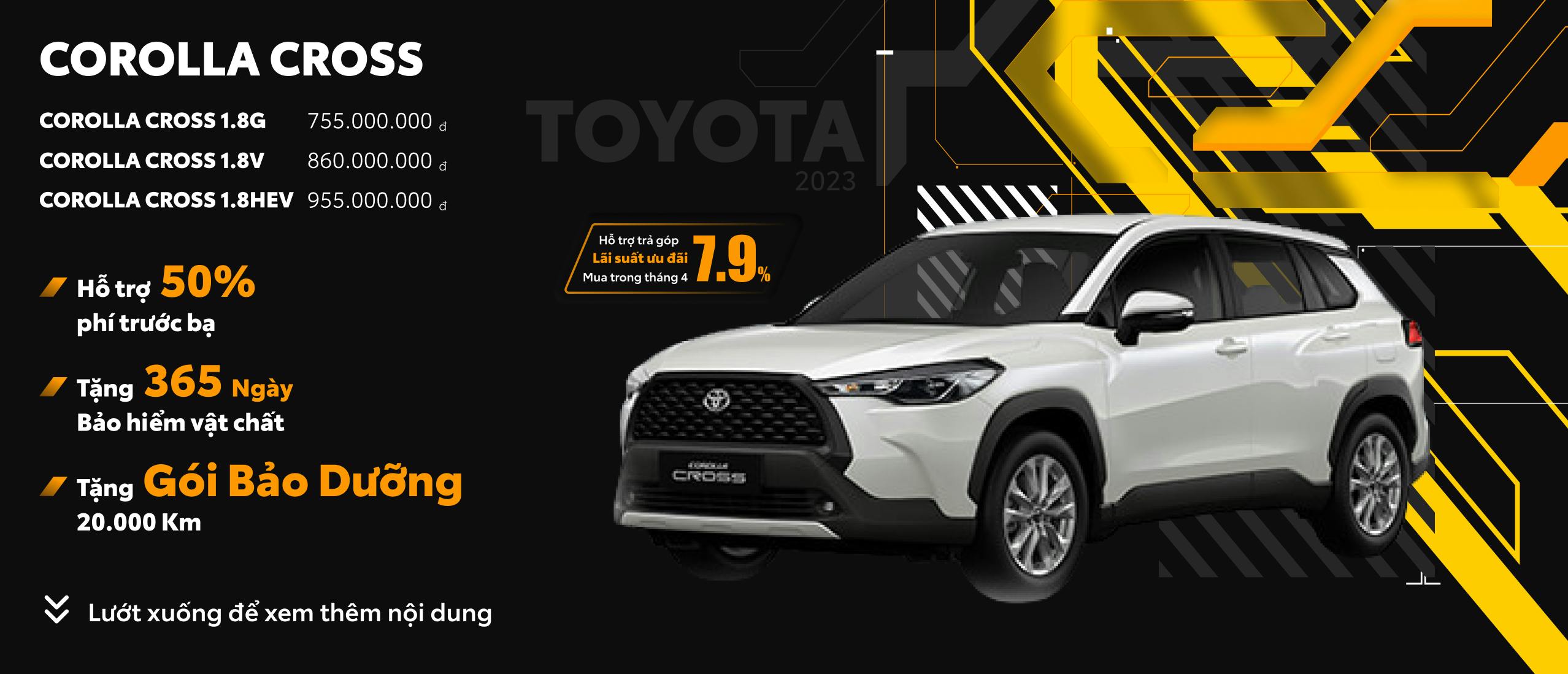 Bảng giá xe COROLLA CROSS 1.8HEV 2024 Kiên Giang | Mua trả góp xe ...