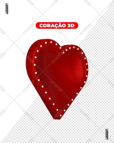 07 Emoji De Curtida 3D Vermelho Com Coração Branco Elemento Png ...