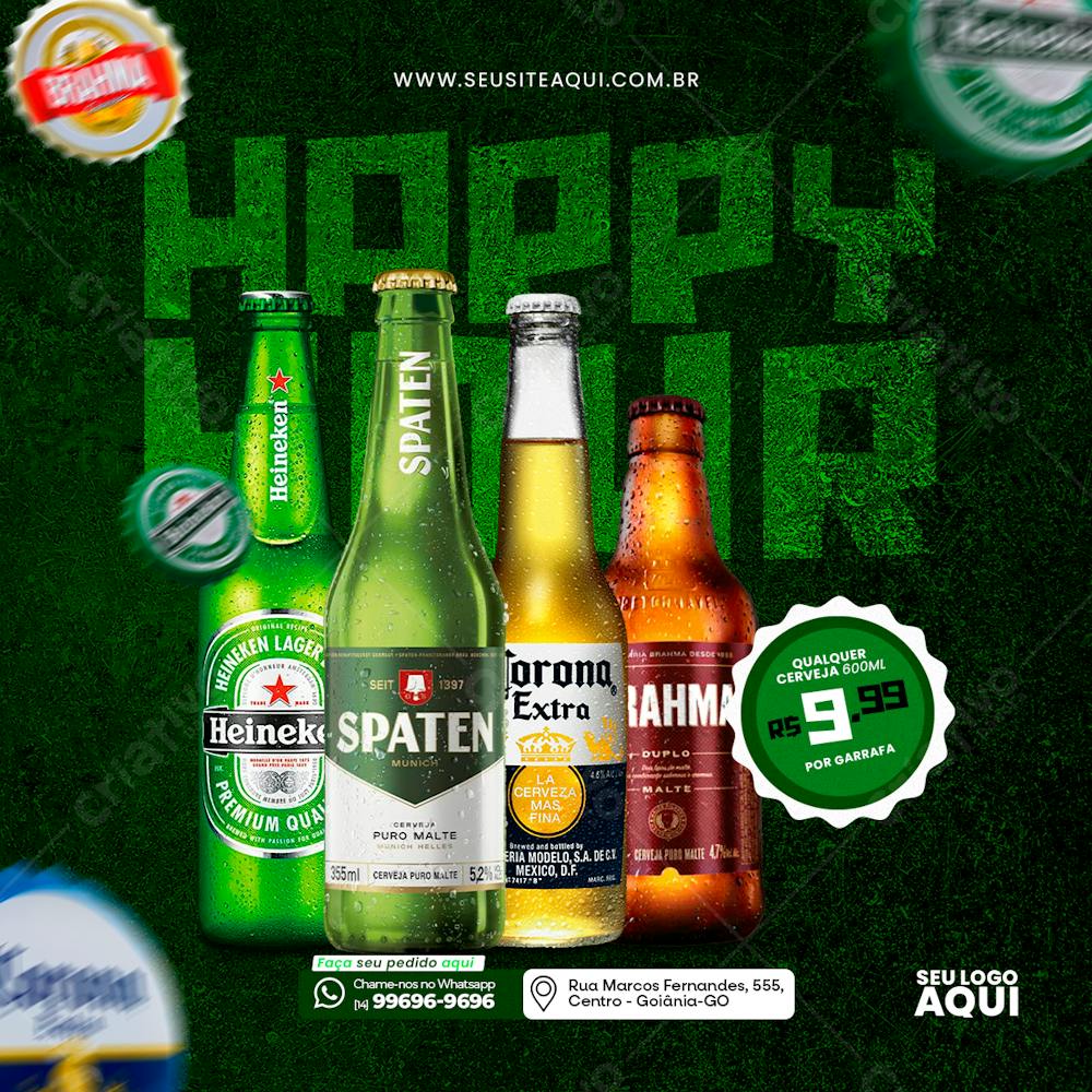 Cardápio de Cervejas Artesanais PSD Editável | PSD Premium [download]