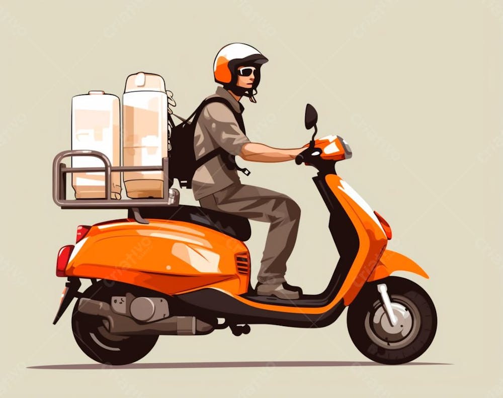 Imagem De Entregador Com Moto Delivery (53) | Fotos IA Premium [download]