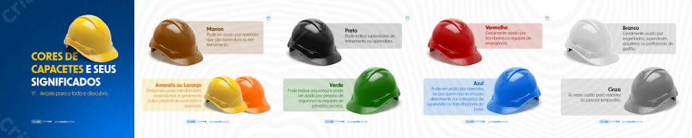 Infográfico Cores de Capacetes PSD Editável | PSD Premium [download]