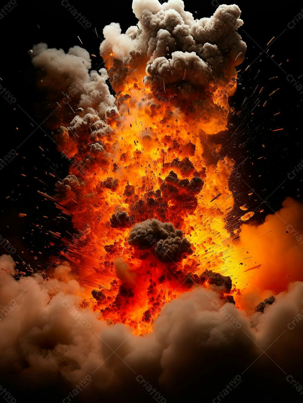 Intense fire and smoke explosion | Fotos IA Premium [download]