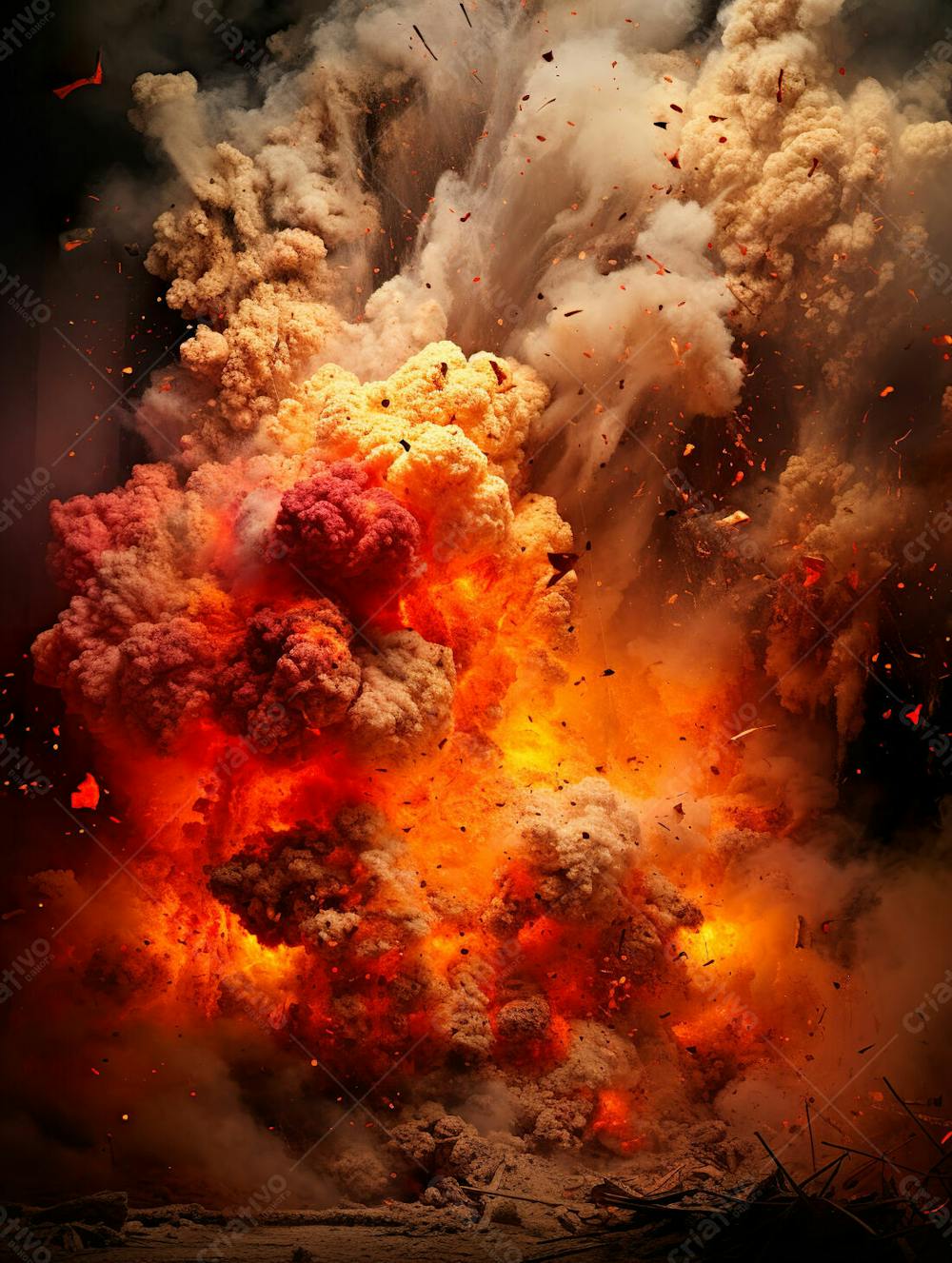 Image, style, texture, fire explosion and smoke with particles 107 ...