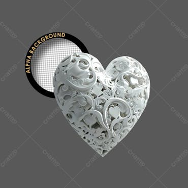 07 Emoji De Curtida 3D Vermelho Com Coração Branco Elemento Png ...