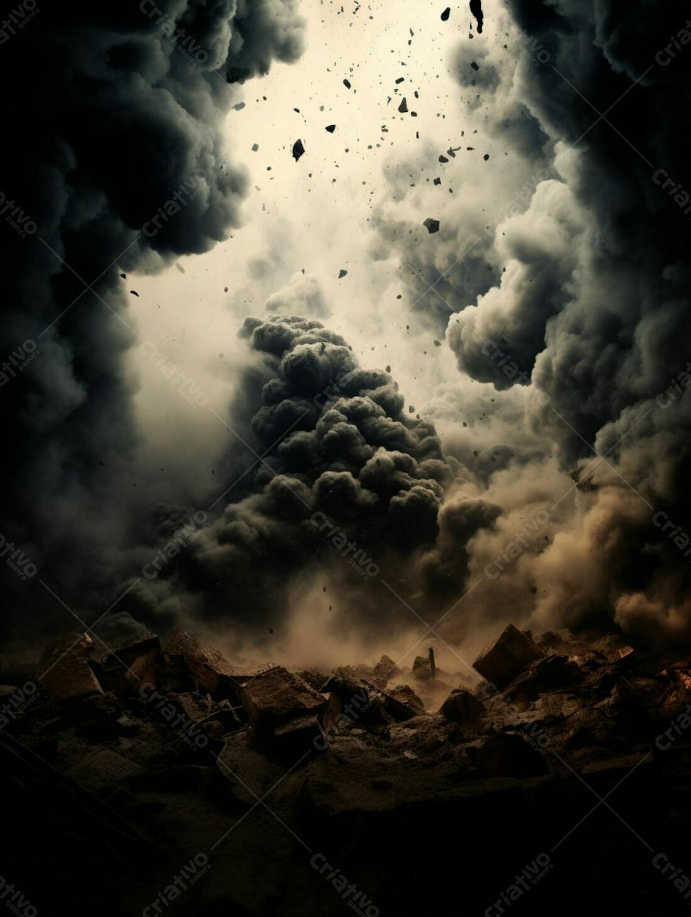 Imagem de fundo, explosão de fumaça escura e poeira 25 - [download ...