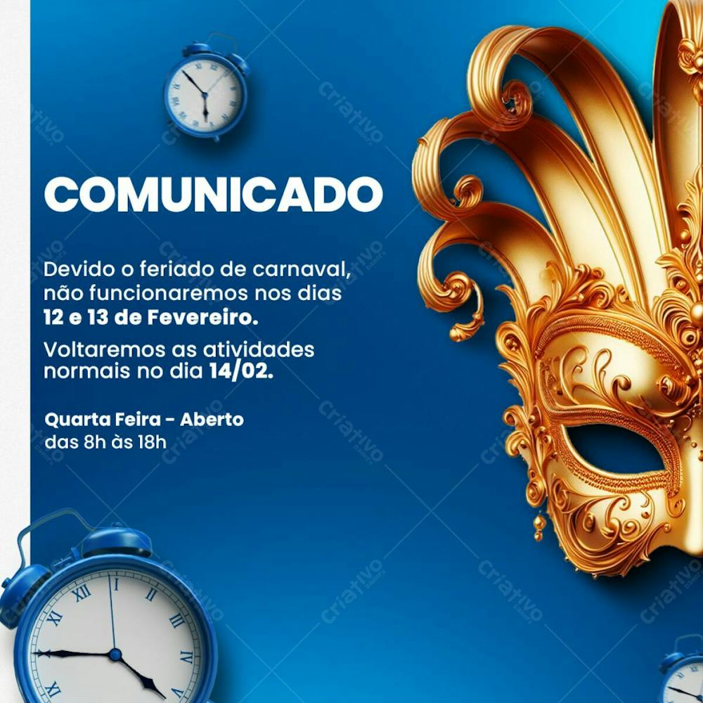 Horário de funcionamento comunicado carnaval - [download] 32833 ...