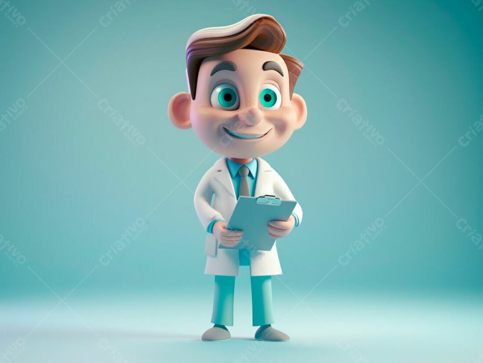 Jovem Médico Cartoon 3D 69 - Fotos IA [download] 48502 | Criativo Dahora
