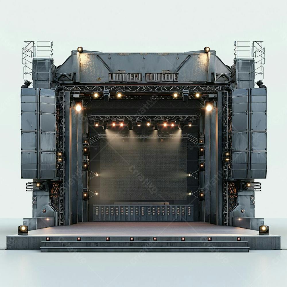 Steampunk-Style Industrial Concert Stage | Fotos IA Premium [download]