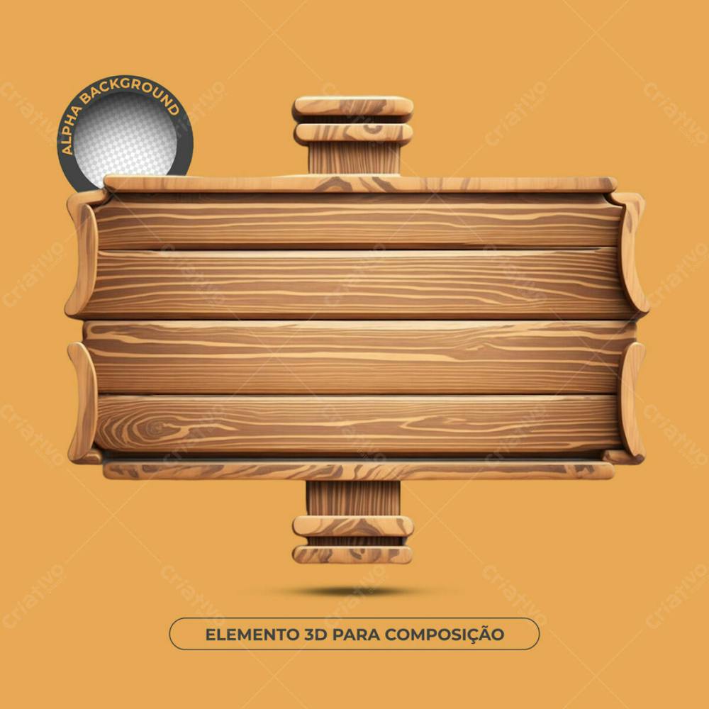 Base De Texto De Madeira Elemento 3D Para Composição | PSD Premium ...