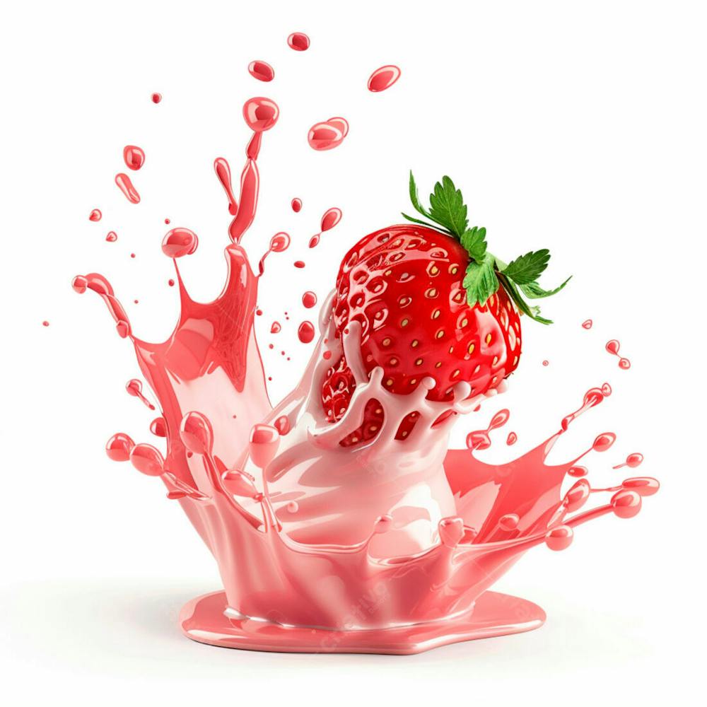 Splash De Bebida Sabor Morango 7 | Fotos IA Premium [download]