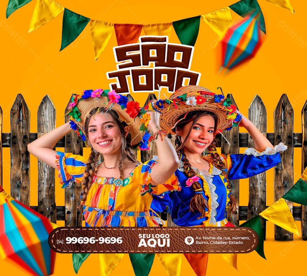 Flyer Festa Junina PSD Editável | PSD Premium [download]