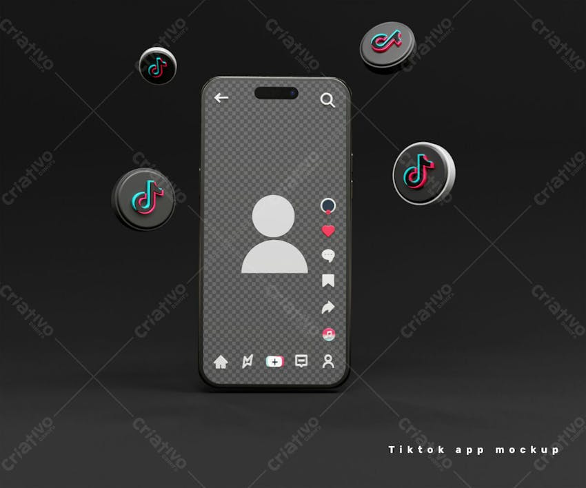 ícone e maquete do aplicativo tik tok - [download] 72416 | Criativo Dahora