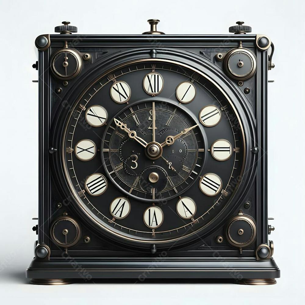 Relógio matinal vintage morning clock neon icon 3d 2d retrô néon icone ...