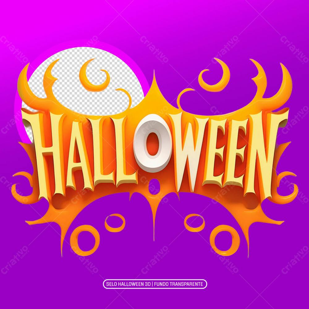 Selo Halloween 3D Sem Fundo Png Fundo Transparente 25 | PSD Premium ...