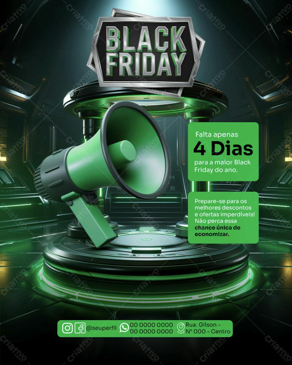 Flyer De Black Friday Falta 4 Dias | PSD Premium [download]