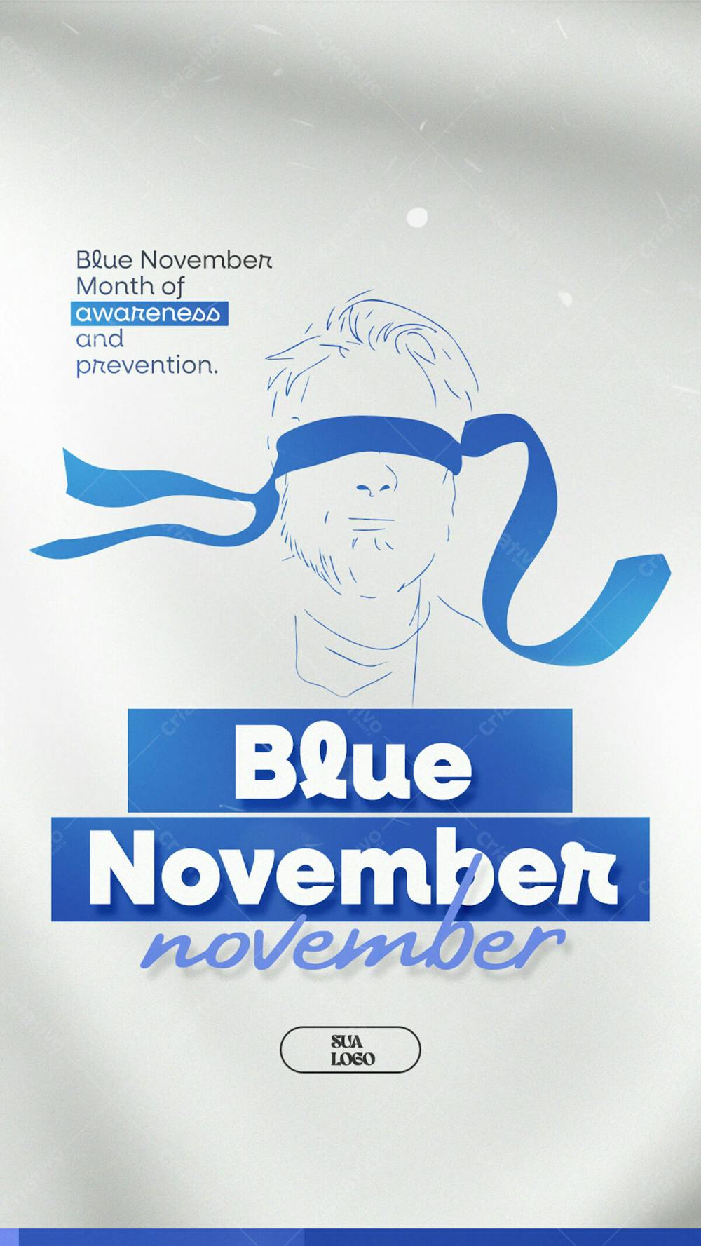 Blue november prostate cancer prevention awareness month editable psd ...
