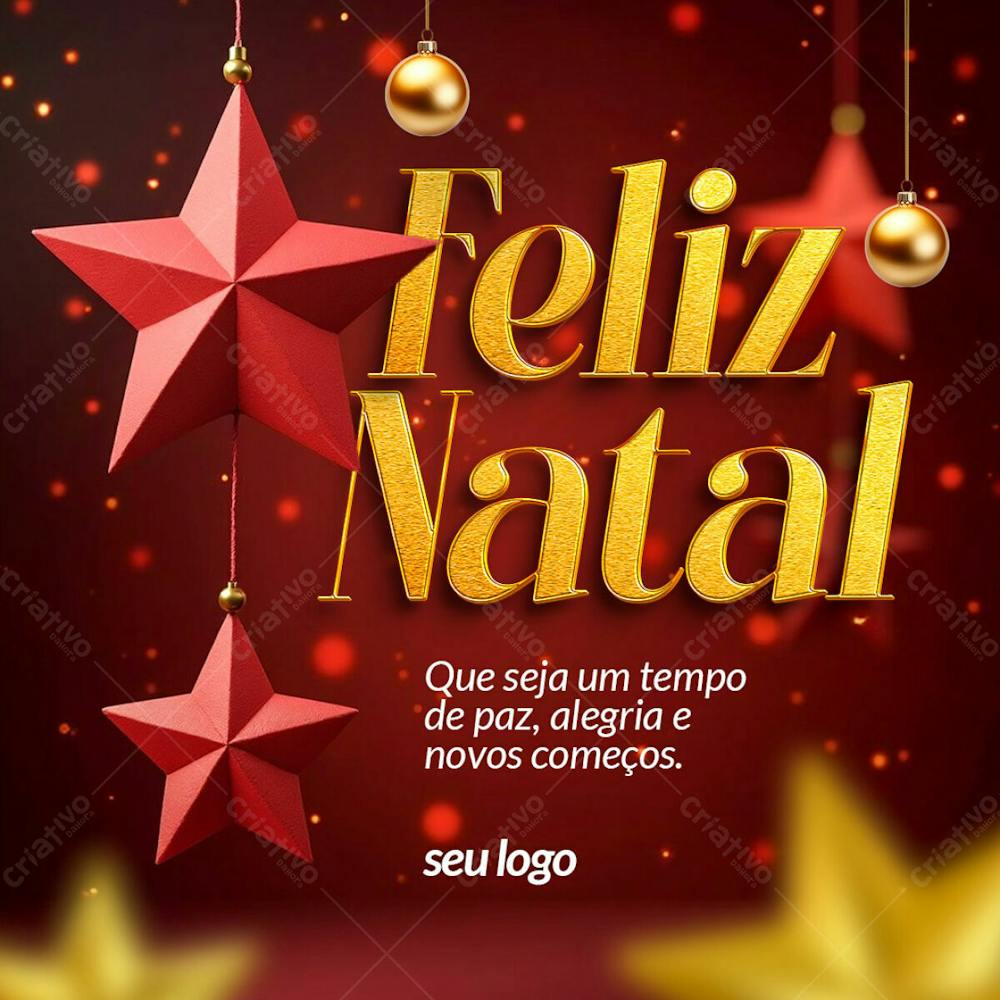 Feliz natal que seja um tempo de paz - [download] 102232 | Criativo Dahora