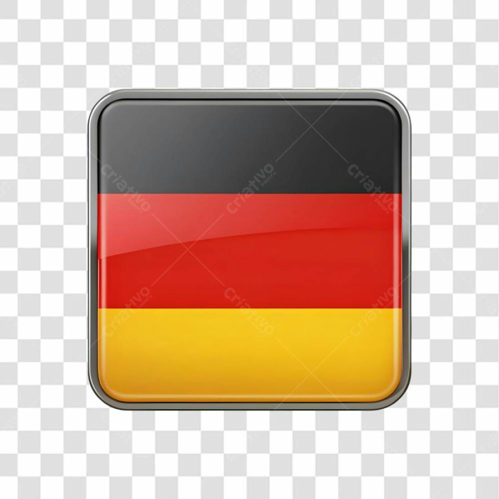 3d germany flag icon rectangle shape - [download] 108029 | Criativo Dahora