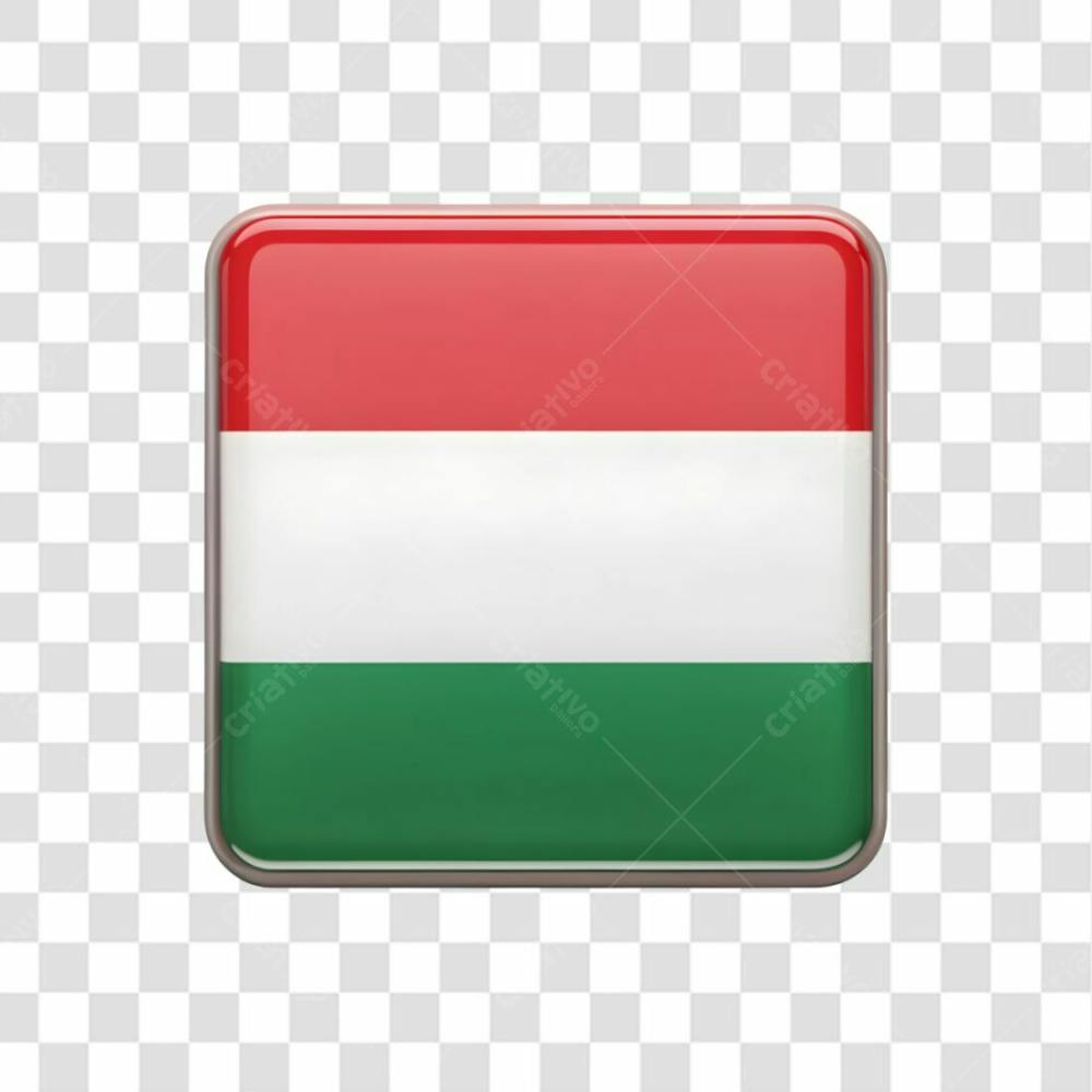 3d hungary flag icon rectangle shape - [download] 108045 | Criativo Dahora
