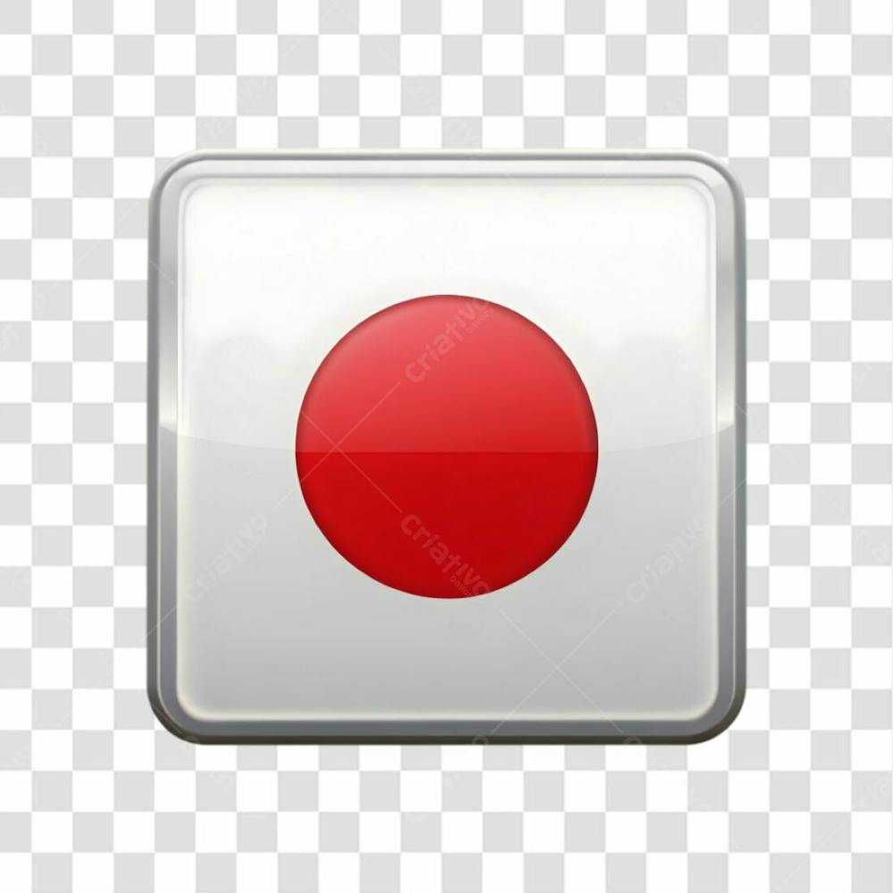 3d japan flag icon rectangle shape - [download] 108066 | Criativo Dahora