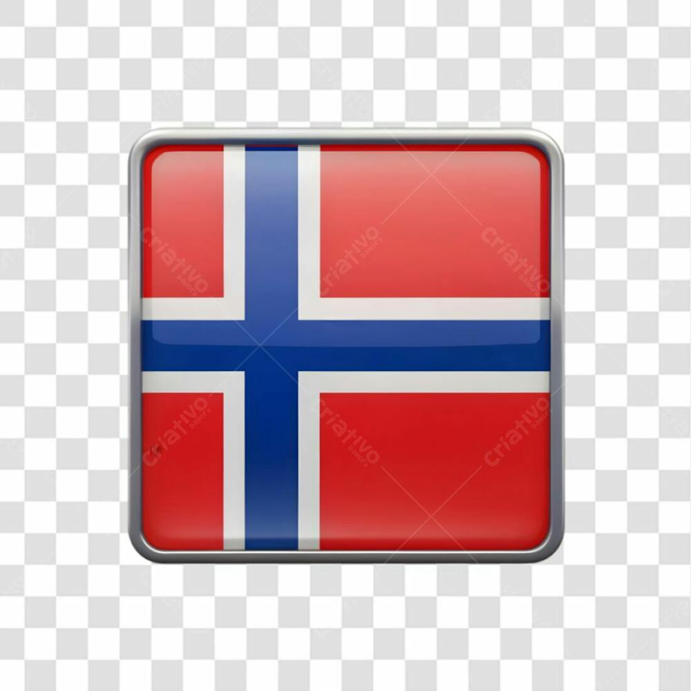 3d norway flag icon rectangle shape - [download] 108133 | Criativo Dahora