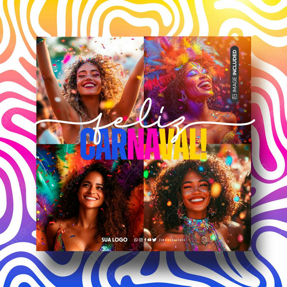 Flyer para Carnaval PSD Editável | PSD Premium [download]