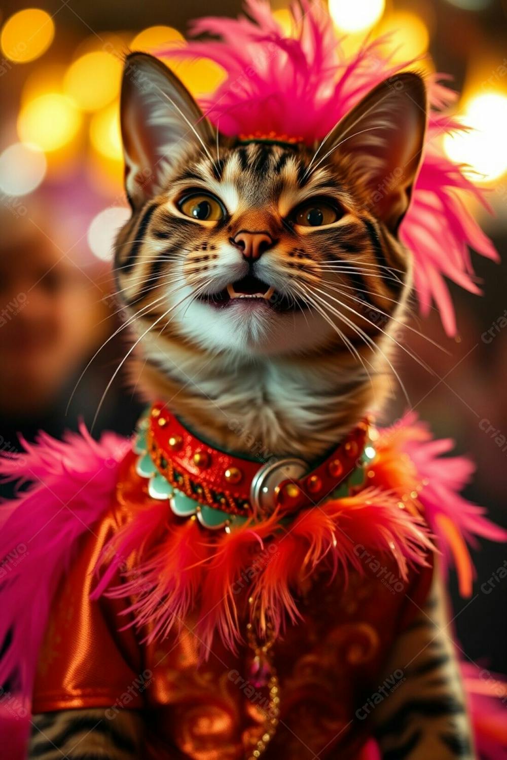 Gato muito fofo fantasiado com roupa de carnaval - [download] 116748 ...