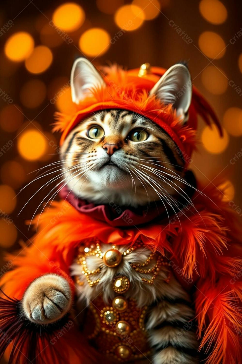 Gato muito fofo fantasiado com roupa de carnaval - [download] 116754 ...