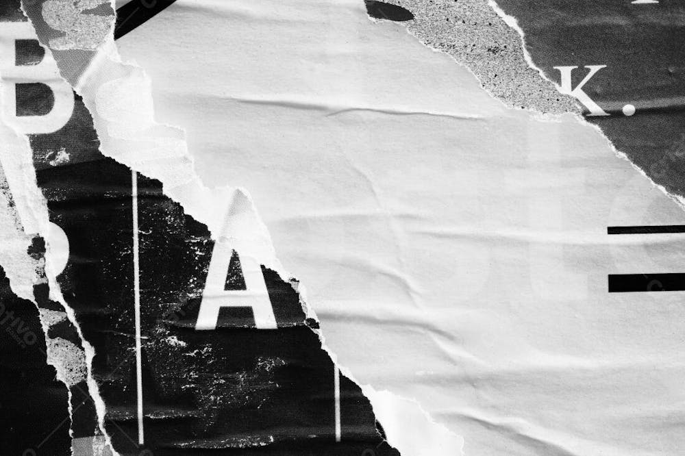 Torn Paper Texture Black and White for Background | Texturas Premium ...